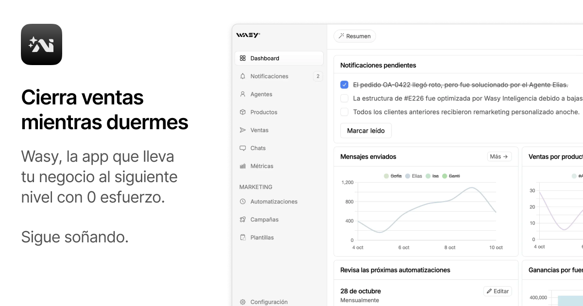 WASY IA | Automatiza tus Ventas en WhatsApp para Ecommerce Colombia